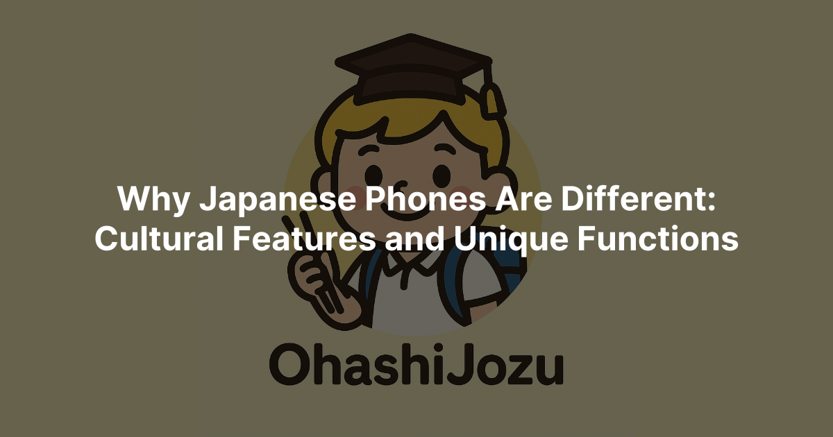 Why Japanese Phones Are Different: Cultural Features and Unique ...